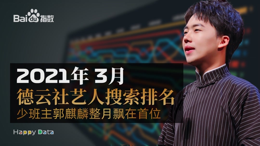 【德云社百度指数月刊】少班主郭麒麟整月飘在首位(2021年3月)