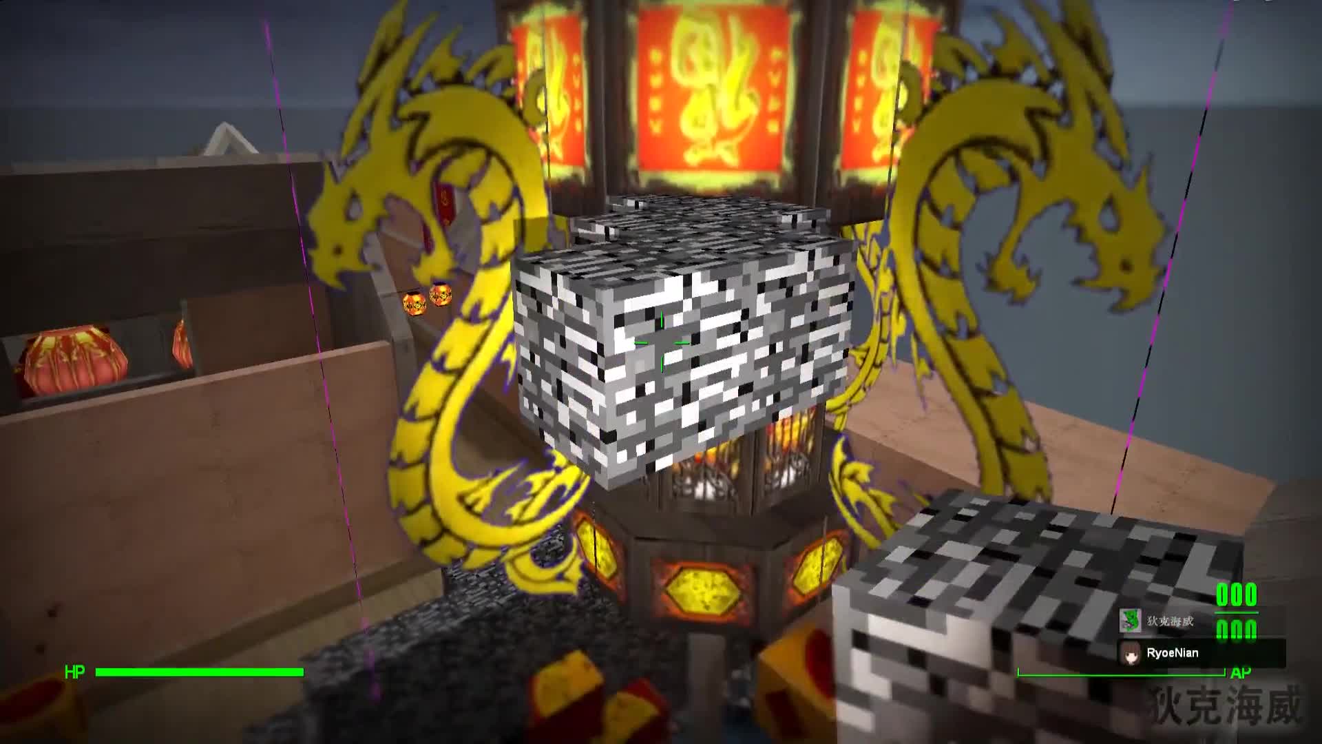 gmod模组大乱斗:我的世界TNT基岩小黑屋,CF火麒麟武器大战霸王龙