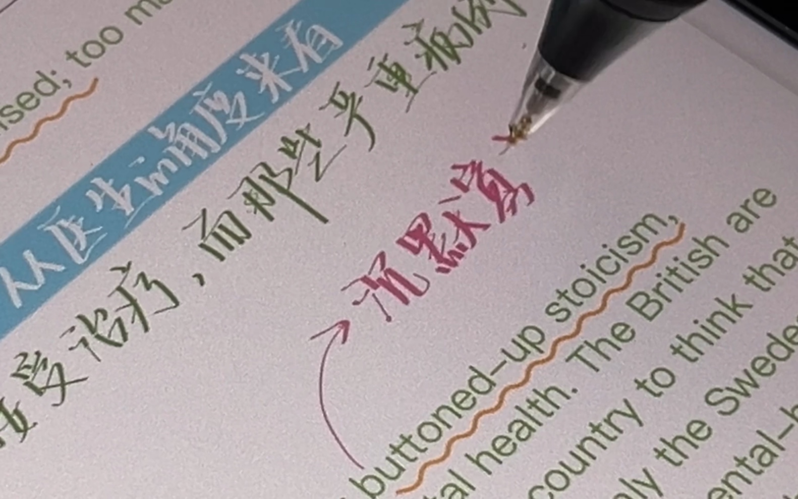 沉浸式笔记 | 自带的钢笔笔刷才是最好用的 | 解压视频 | 笔触音 | 无纸化...