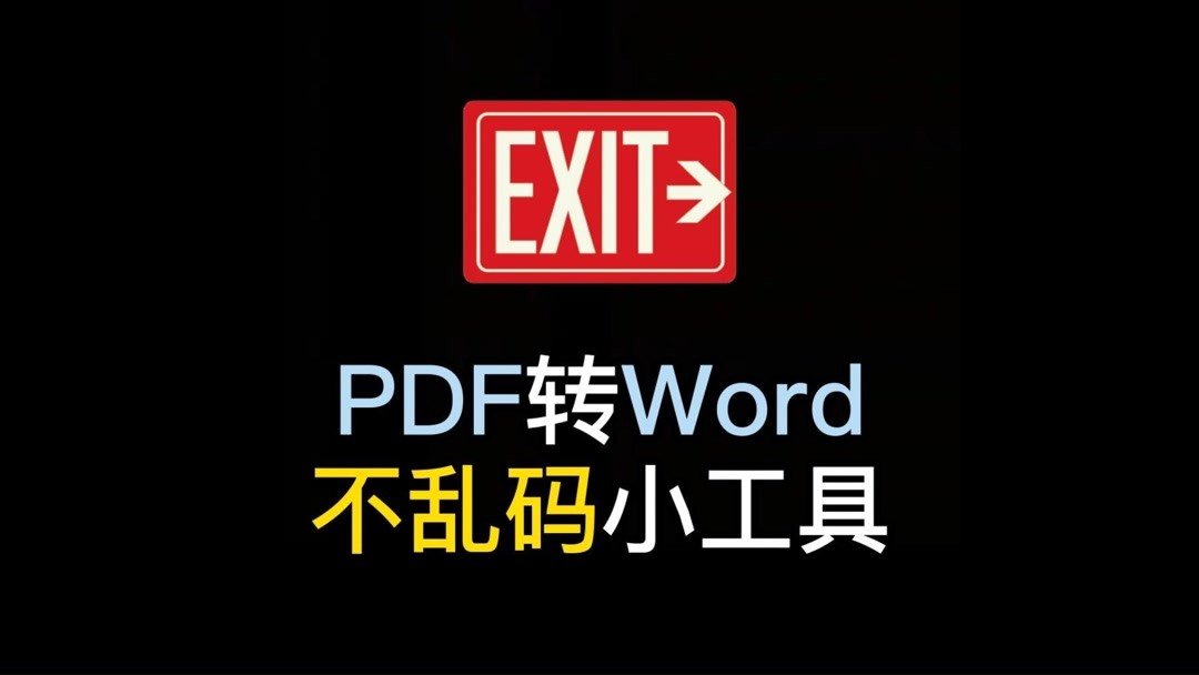PDF转word不乱码小工具。