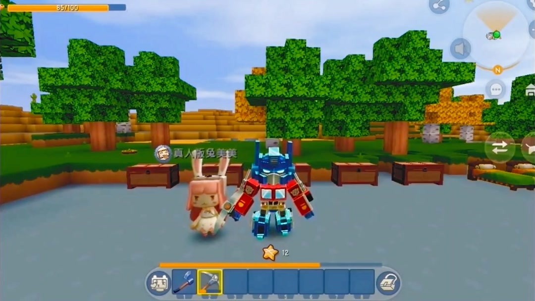 半仙迷你世界:半仙手把手教兔美美制作全自动刷石机,生存必备