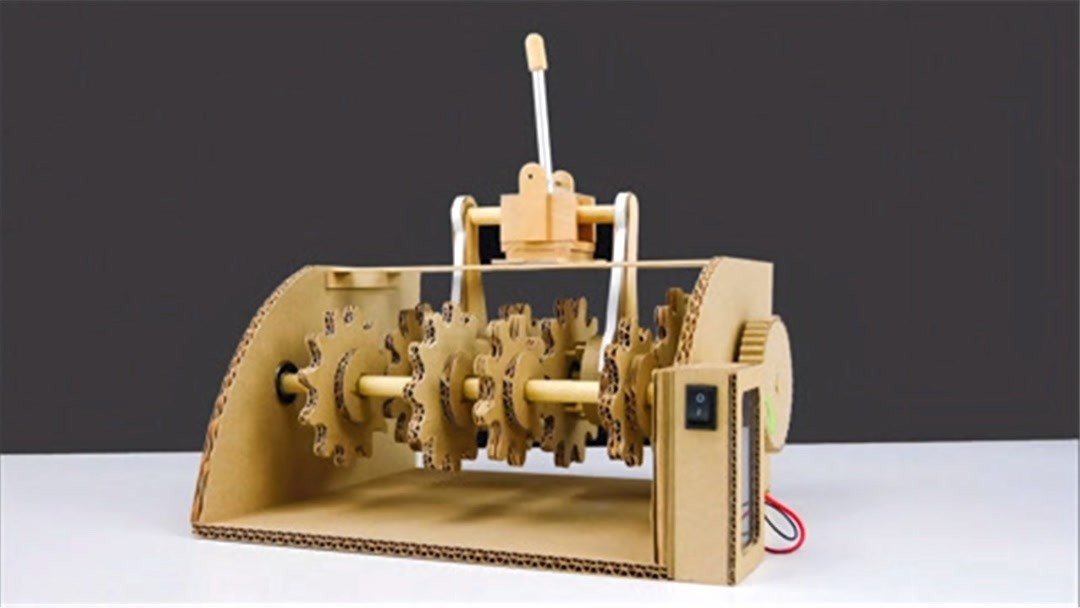 变速箱的工作原理原来是这样,牛人教你用硬纸板制作4速变速箱