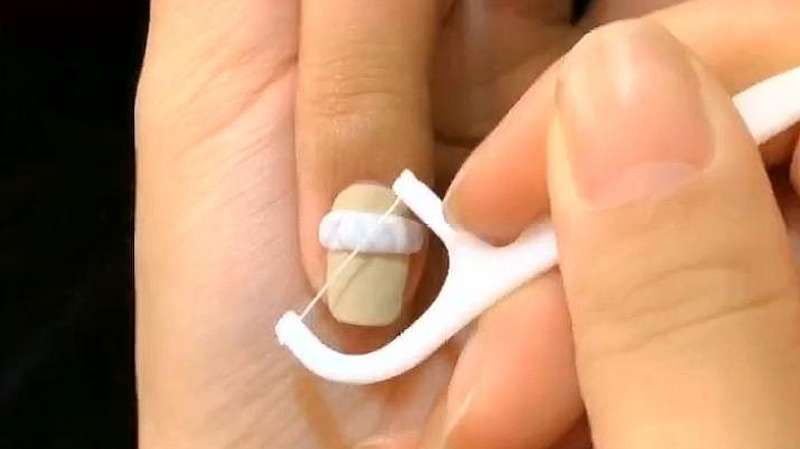 解锁牙线的新用途,居然还能做美甲!