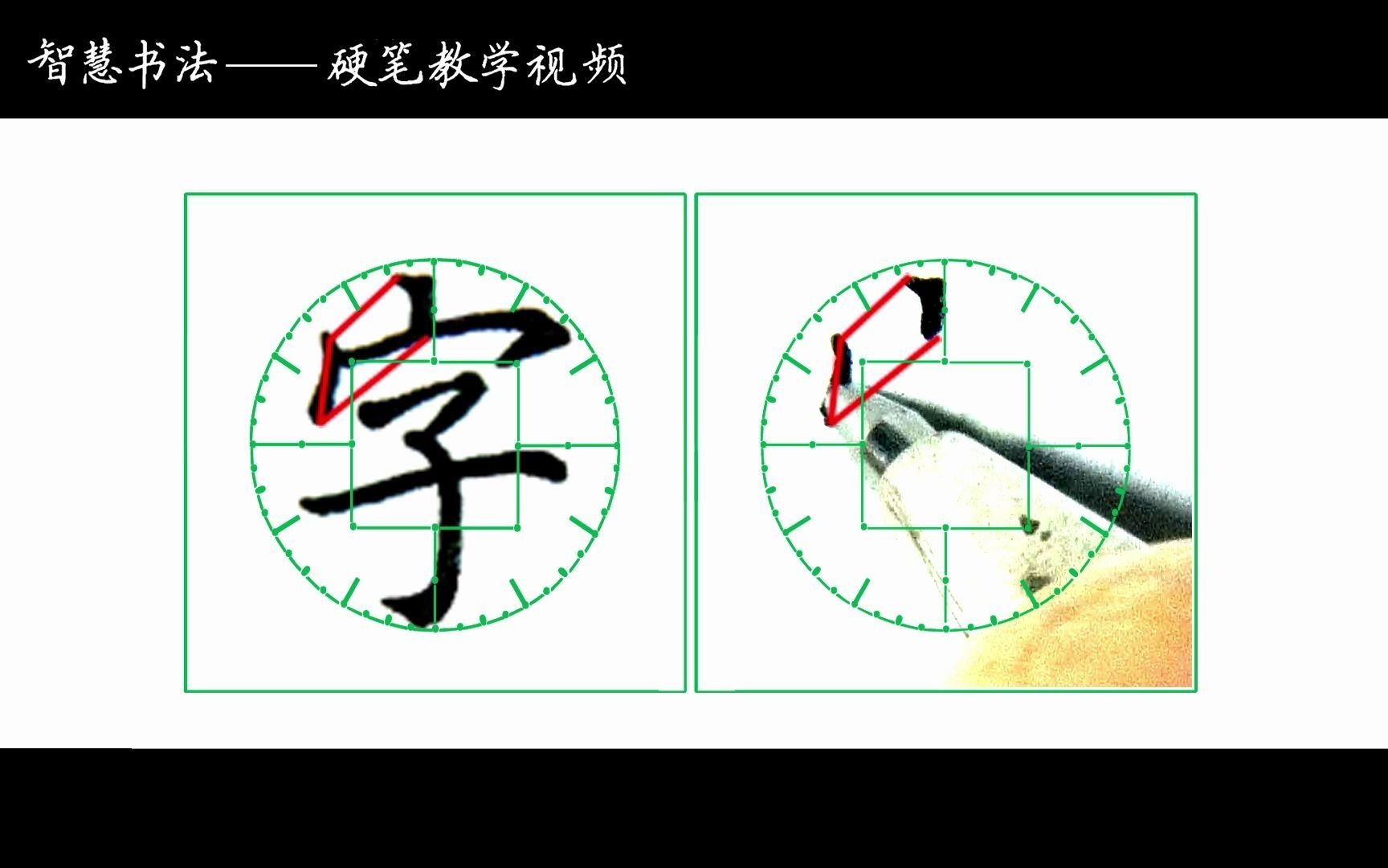 硬笔楷书:字、家、定、室的书写示范
