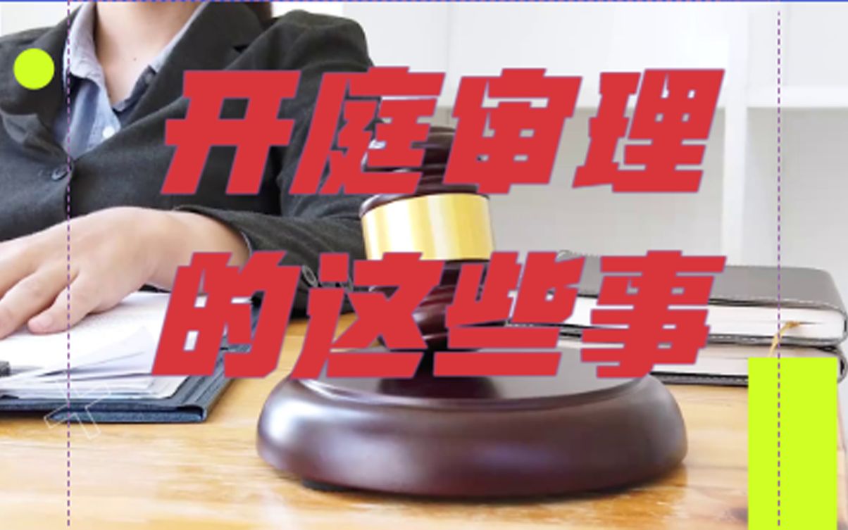 民事诉讼法之开庭审理