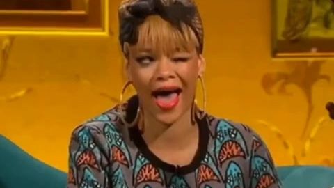 蕾哈娜各种独特眨眼wink~wink~wink~