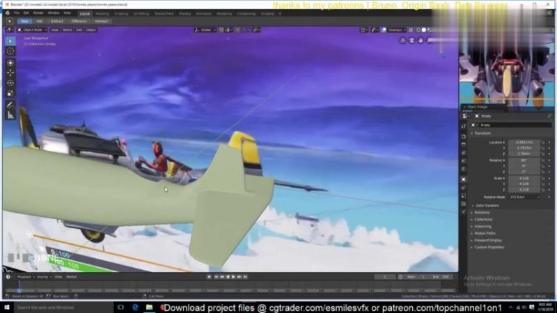 blender-2.8-建模技巧-制作螺旋桨式战斗机01