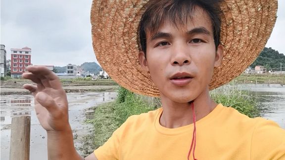 农村小伙回家种田,第一次种水稻不知如何种植,太累人了