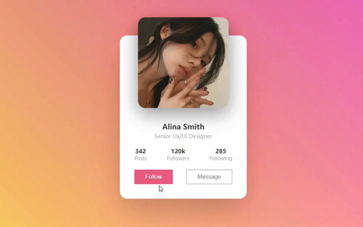 CSS高级卡片悬停效果