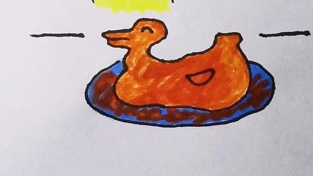 我们一家四口爱吃的食物简笔画。