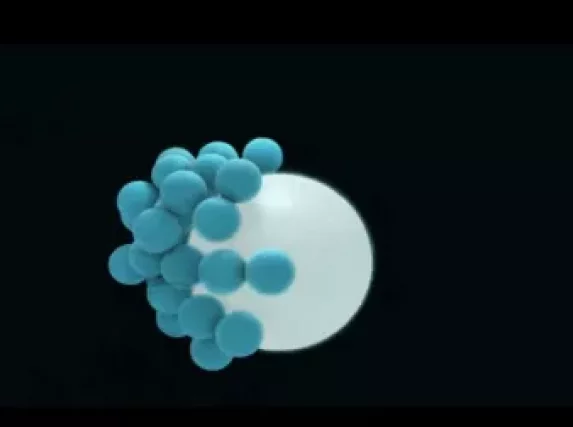 92sucai.com-简约抽象细胞颗粒圆球运动变大分子结构研究动态场景...