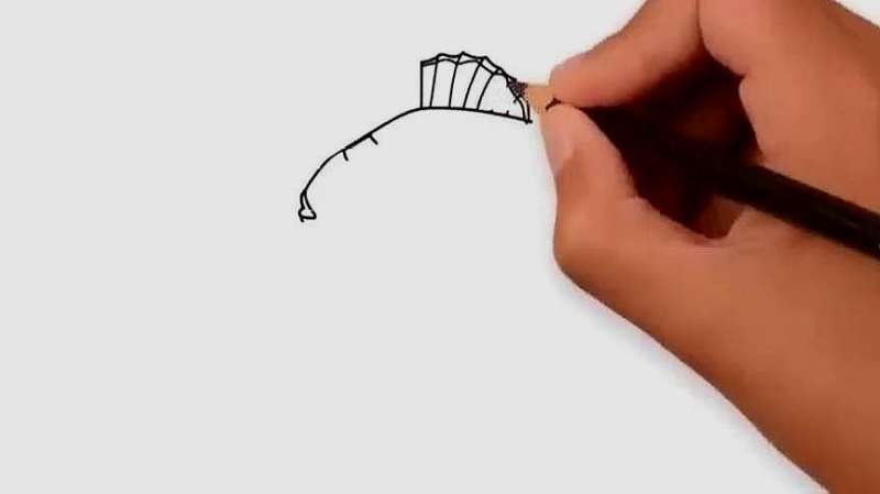 儿童简笔画,蓝色小鱼