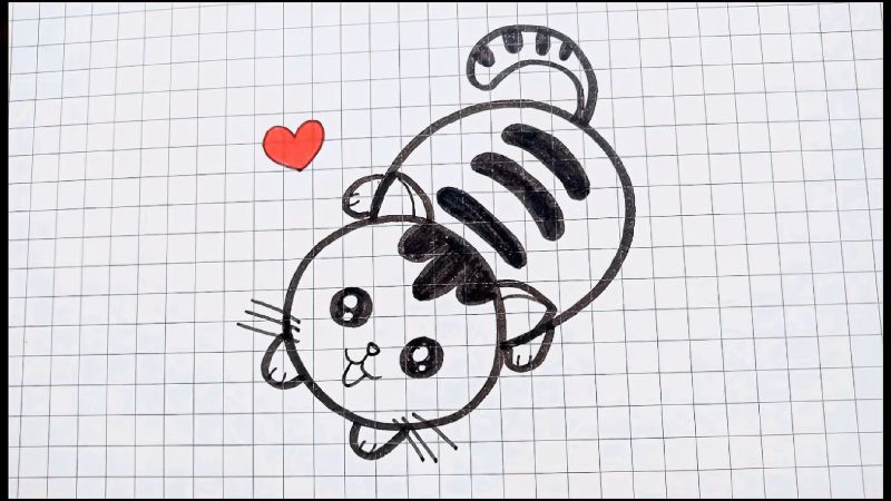 这样画小猫简单又好看