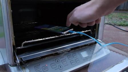 三星手机真会爆炸吗,老外烤箱任性一试,结局出乎你的意料