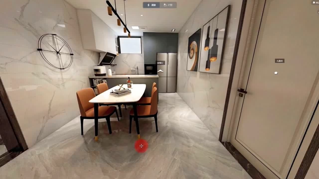 标准居家式厨房设计,没有繁琐的装饰与约束,成就宽敞明亮的空间