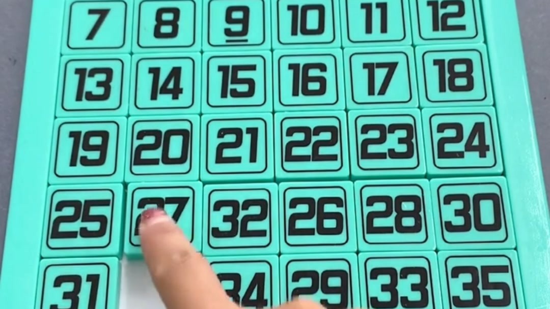 35粒数字华容道,最后2行复原慢教程