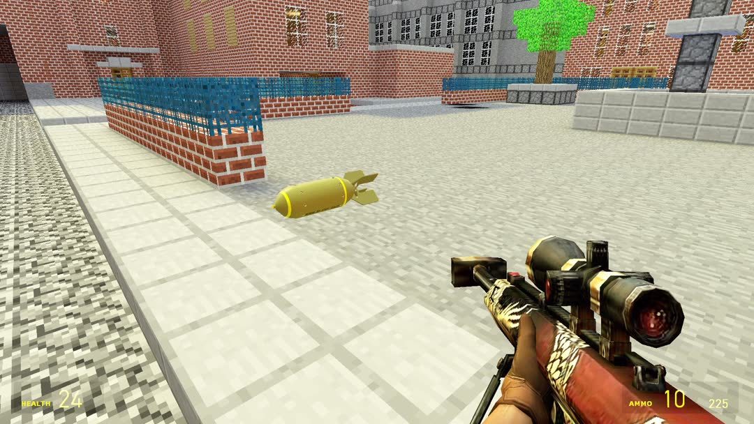 我的世界 核弹爆炸瞬间,弹壳到处飞