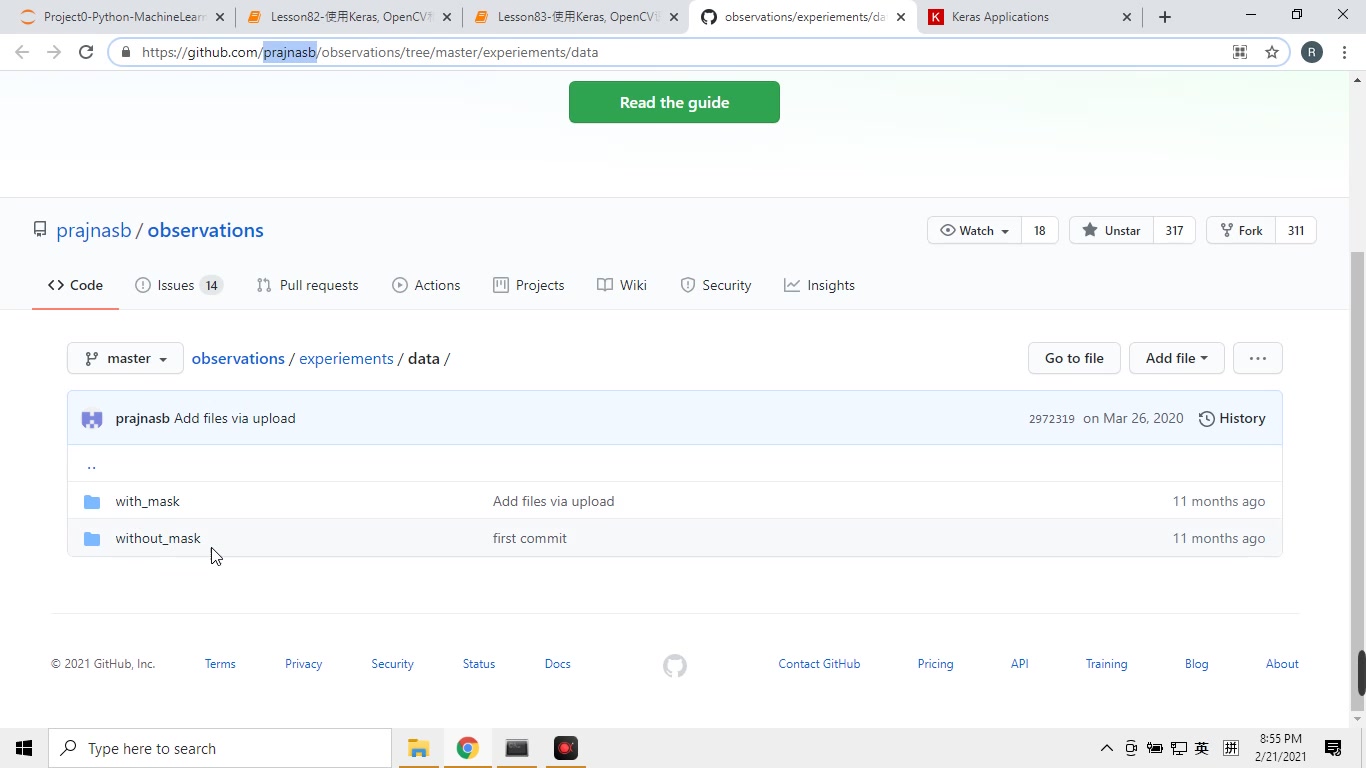 Python学习83讲-使用Keras, OpenCV识别是否佩戴口罩