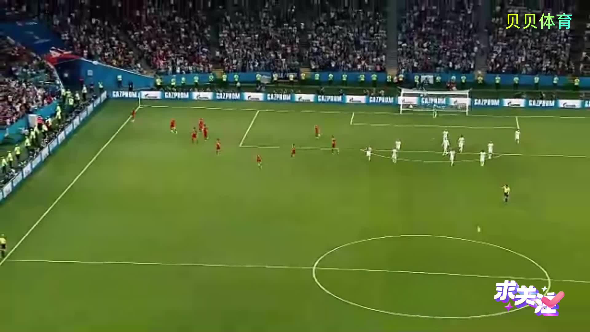 2018世界杯C罗绝平西班牙任意球,现场原声