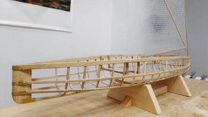 用木条制作帆船模型