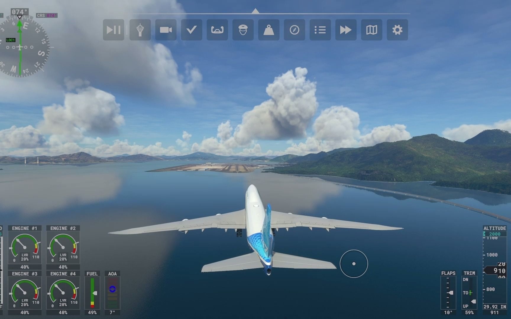 微软飞行模拟2020 澳门赢了钱,包机去香港