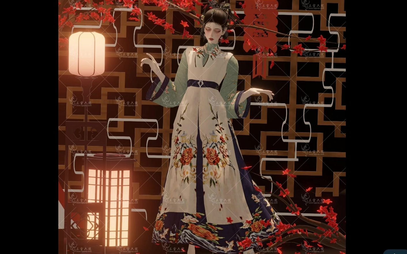 【狮面帮你找模组 模拟人生篇】108-明制立领对襟汉服