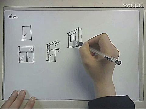 景观建筑手绘玻璃材质练习,景观手绘学习,景观手绘技法,室内手绘学习
