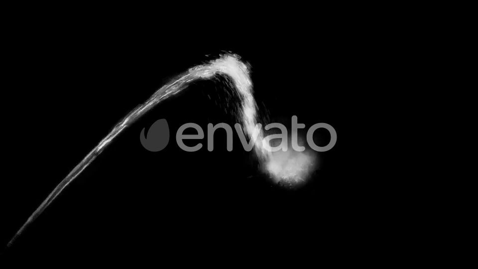 瀑布水流滴溅喷射特效展示动画AE模板 人人素材RRCG