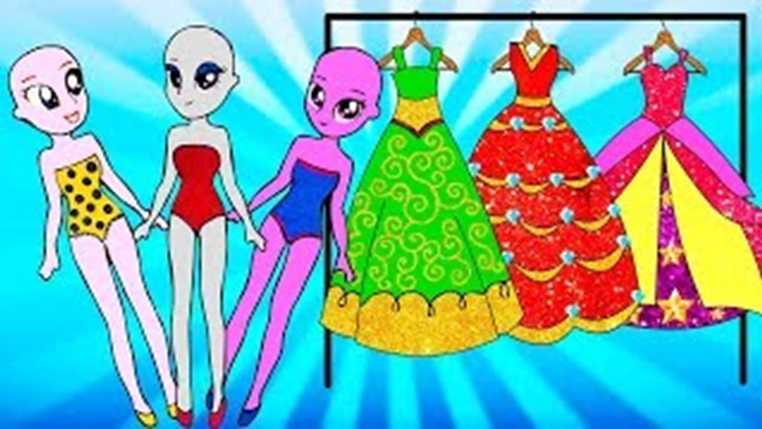 给3款芭比卡通纸换装秀,画法简单又漂亮,喜欢的不要错过