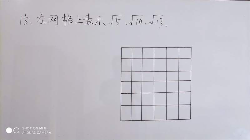 网格题,如何表示无理数的长度,初二数学难题精选十五