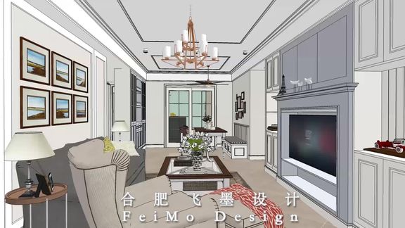 碧桂园3室2厅住宅,美式风格SU动画展现,好想早点入住#我的vlog#