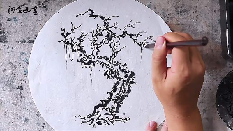 山水画技法,初学者想画好老树,得了解这些笔法和墨法