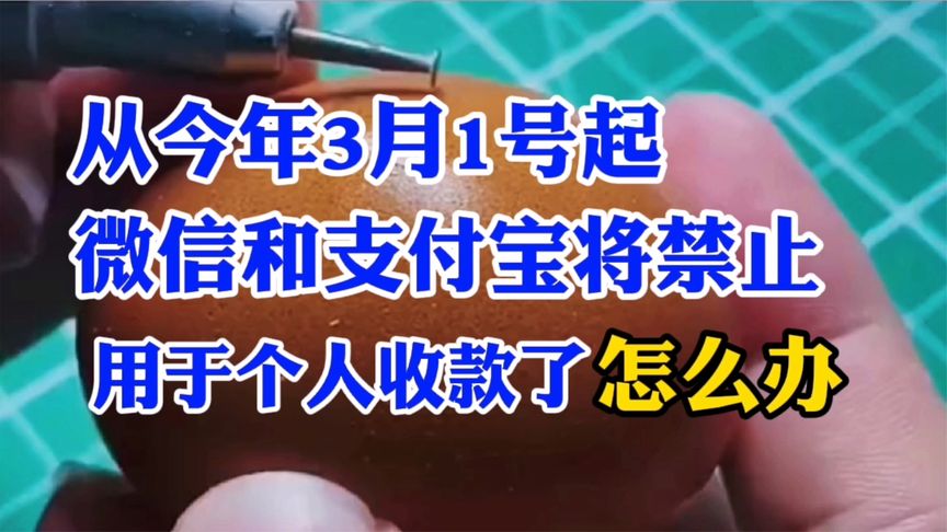 从今年3月1号起,微信和支付宝将禁止用于个人收款了,怎么办?