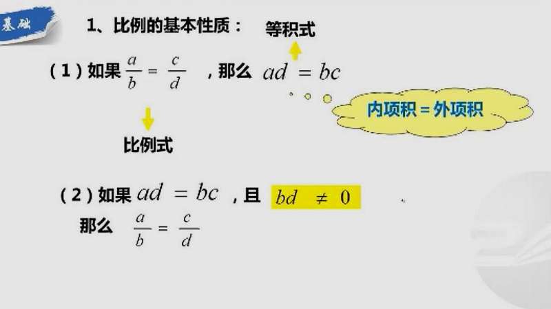 初中数学,多边形与四边形第三十讲 合比性质和等比性质