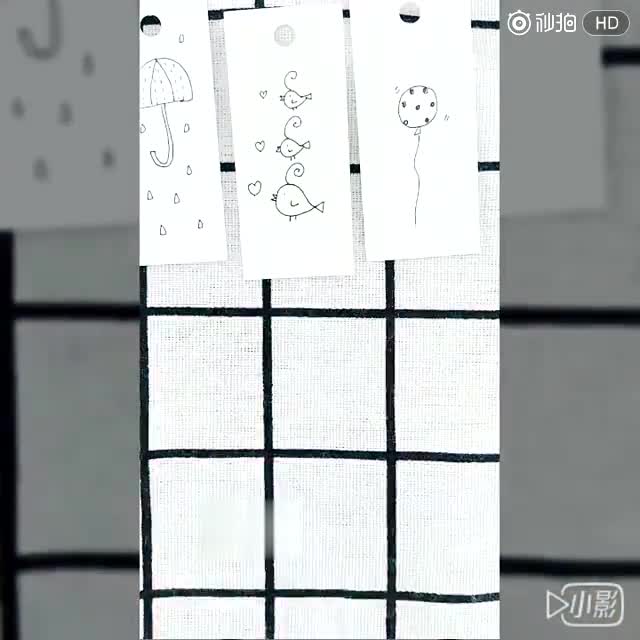 简笔画教程,5分钟学画30个简笔画小书签!