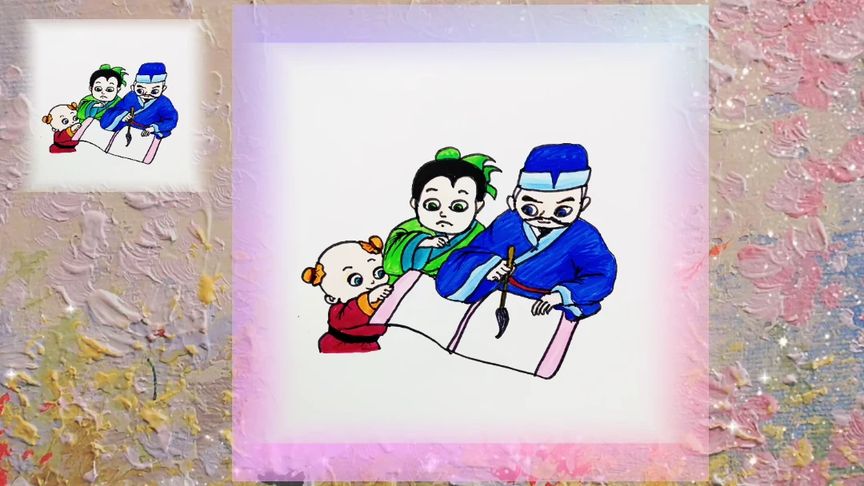 趣味简笔画古风卡通人物绘画涂鸦