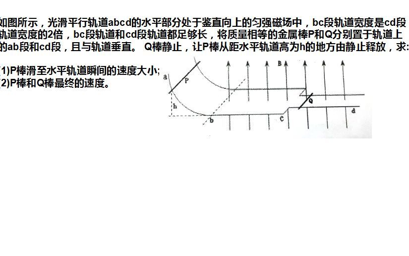 动量与电磁感应结合的一道问题
