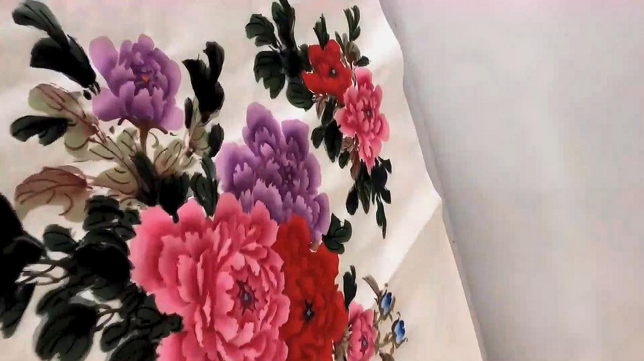 国画:还不会话牡丹花的叶子?看看他...