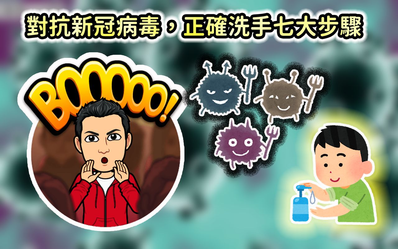 預防新冠病毒,正確洗手七大步驟
