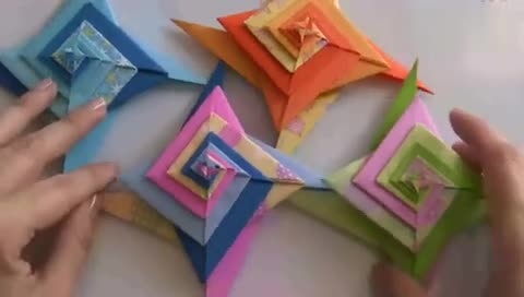 折纸大全非常漂亮的立体星星折法视频教程