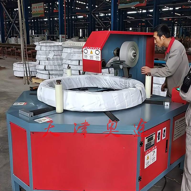 卧式胶管缠绕机 大型水管油管打包机 橡胶管缠绕机
