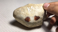 老缅刚送来的翡翠原石,马上去皮,里面的颜色惊喜!