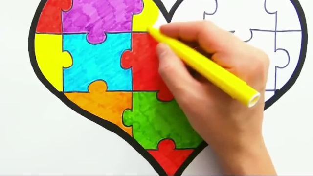 趣味绘画:让我们一步一步地把拼图拼成彩色