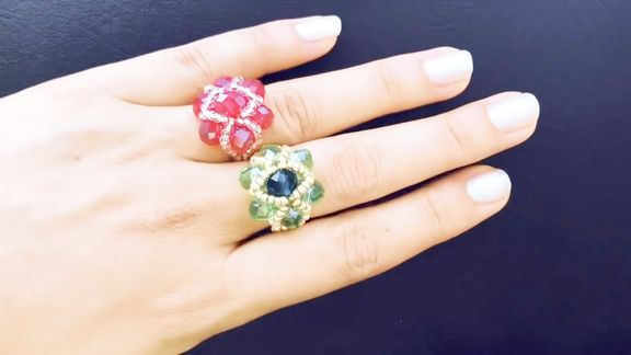 串珠戒指的小妙招,5分钟,带你学习如何自己制作戒指!