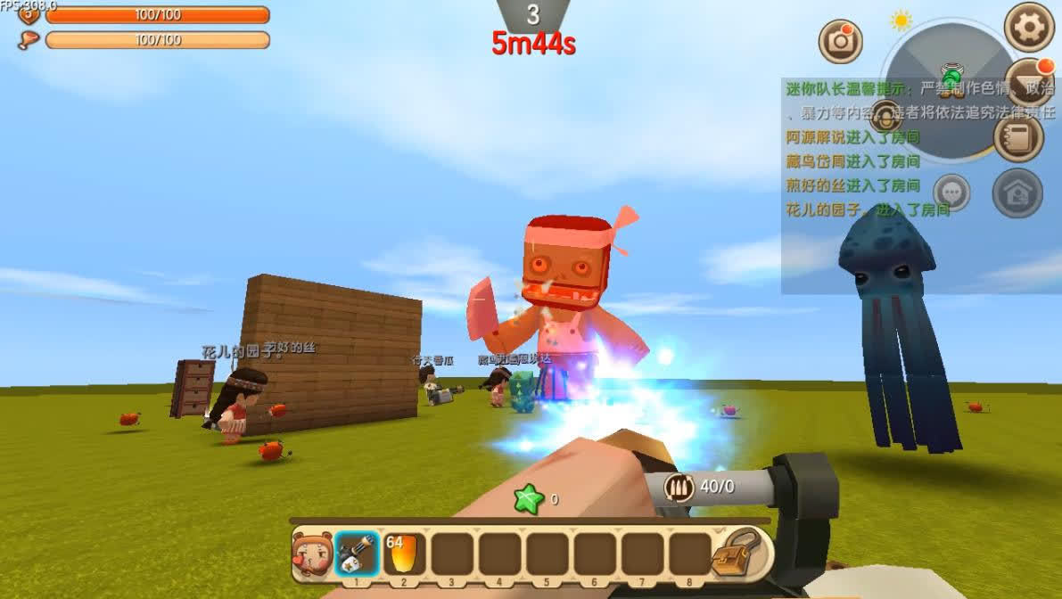 迷你世界:大战9999血的僵尸!房主请求大家的支援