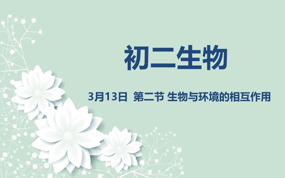 初二生物03-13第二节生物与环境的相互作用