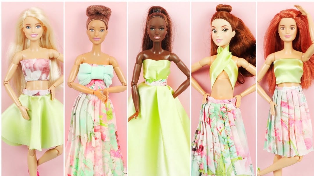 DIY芭比工艺,制作5款芭比娃娃服装,芭比工艺品制作窍门