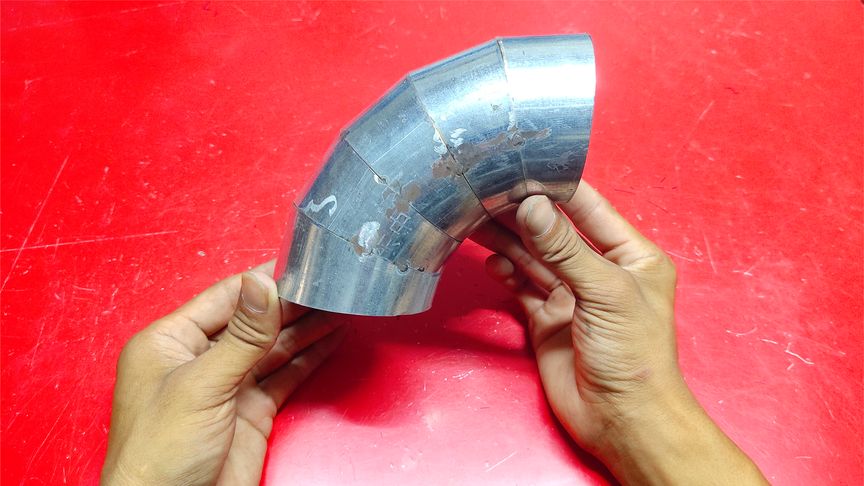 圆管如何制作90弯头,这种方法还是第一次见,真的是太牛了!