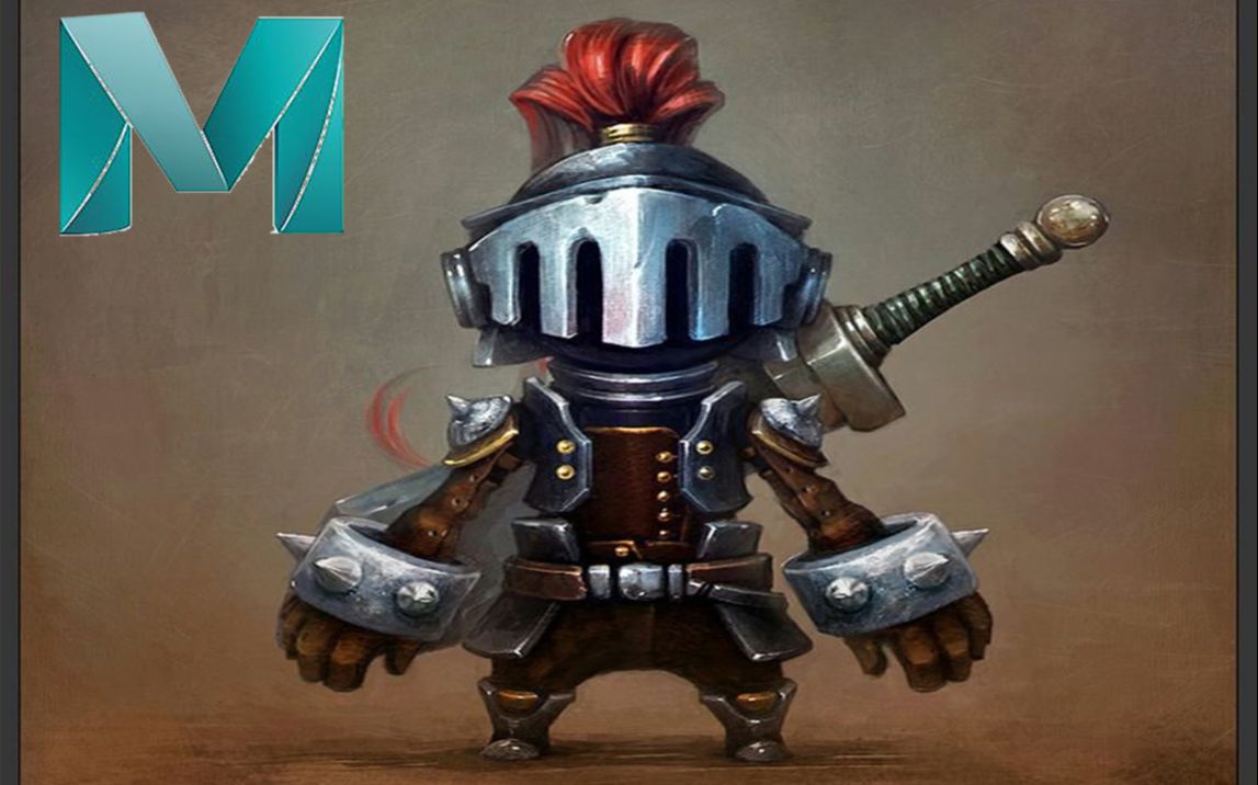 【Maya人物建模】从box开始做小战士模型到材质贴图全流程【上】