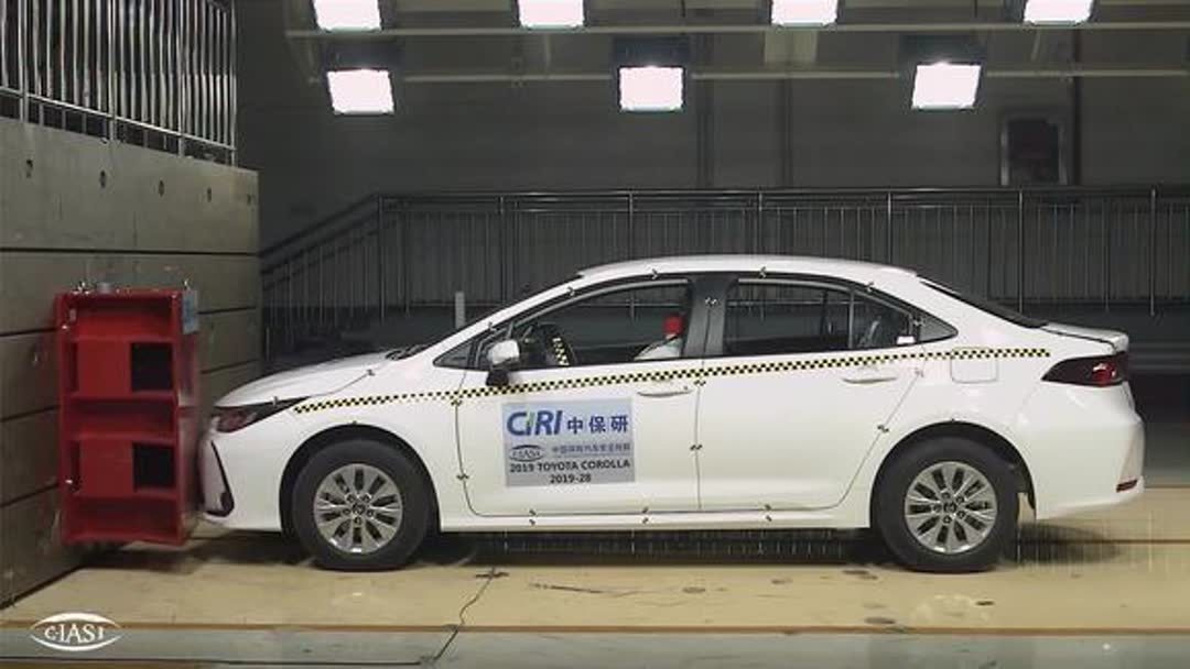 中保研:卡罗拉2019款 悦享版正面25偏置碰撞